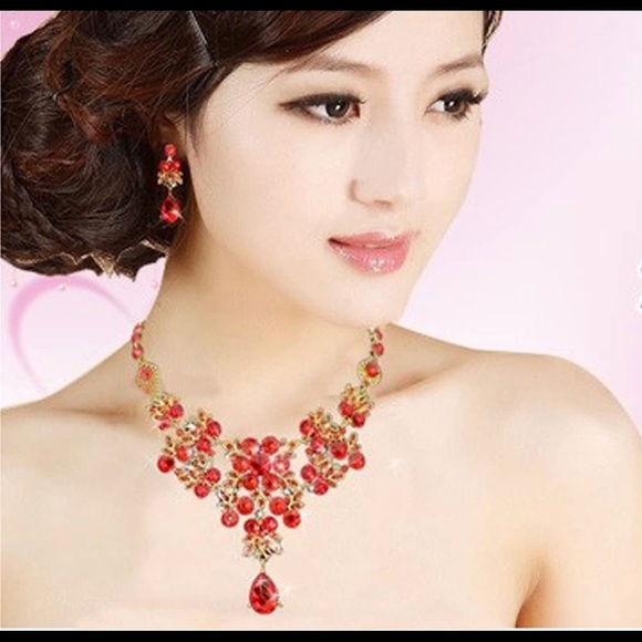 Jewelry | Red Bridal Jewelry | Poshmark